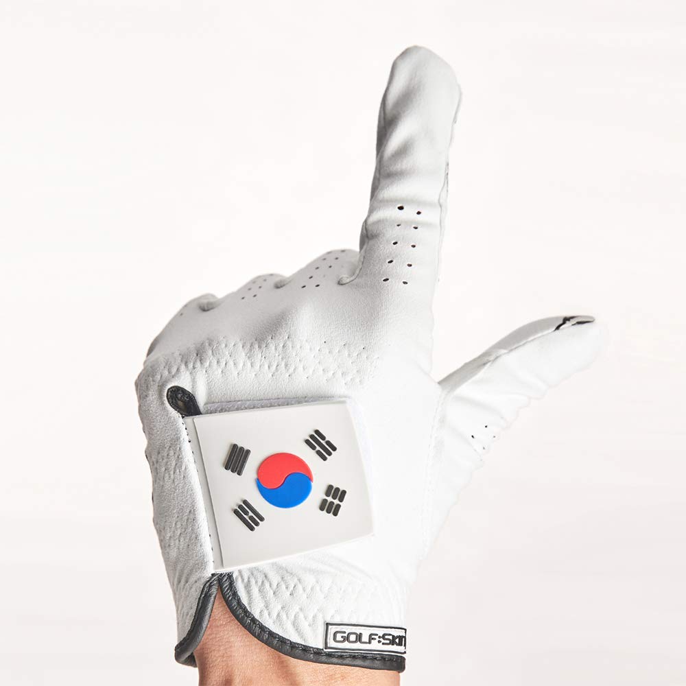 GOLFSKIN Golf Gloves for Women Korean Flag Design (Large)