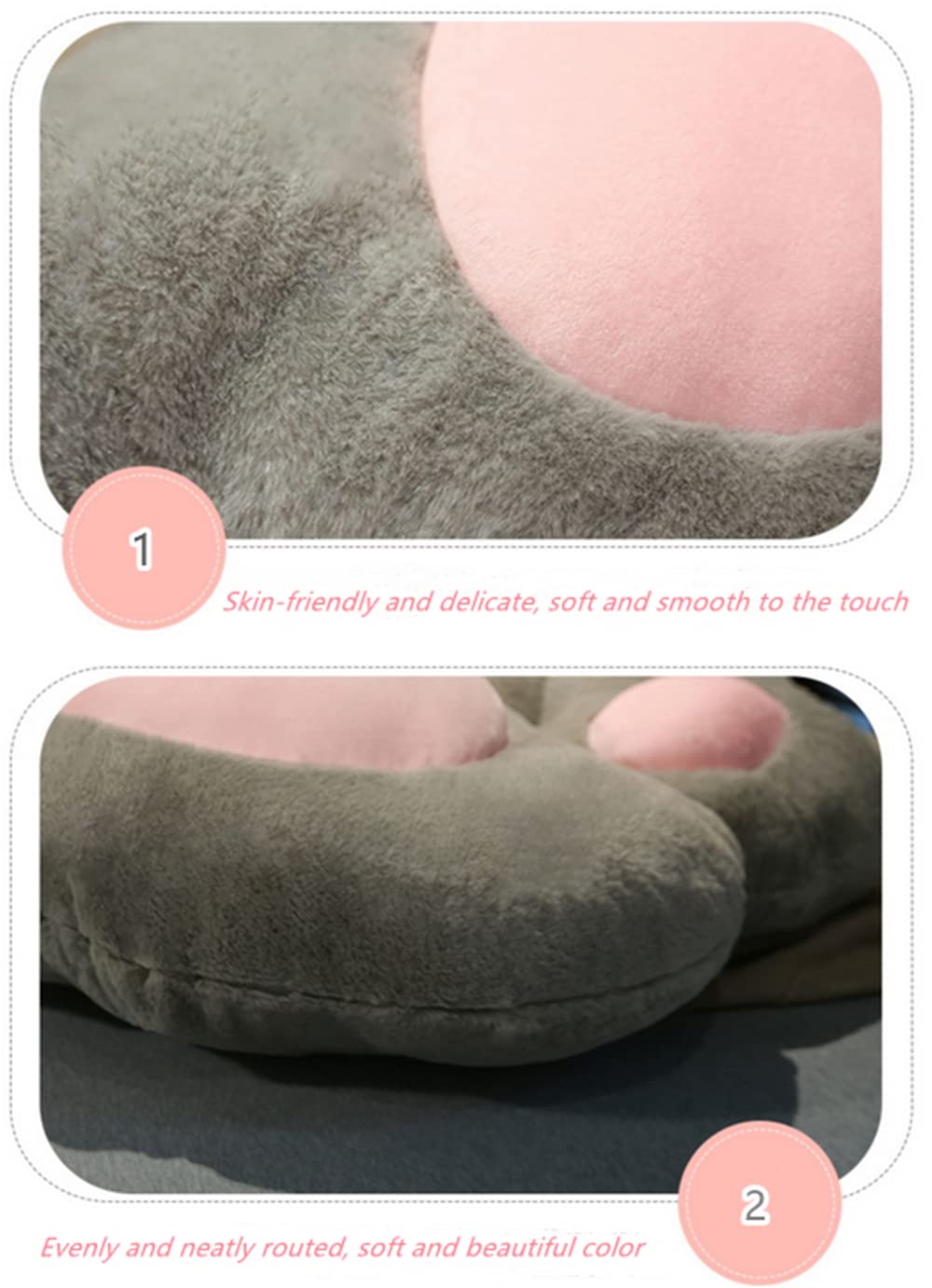 JOSON Cat's paw Cushion Comfortable Bear's paw Chair Cushion Cute Sofa Office Floor seat Cushion (27.8 x 23.6 inch Grey)