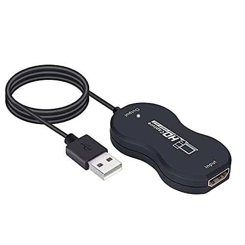 HDMI Video Capture Card 1080P, Cam Link Card Game Capture Card Audio Capture Adapter HDMI to USB Record Capture Device for Streaming, Live Broadcasting, Video Conference, Teaching, Gaming
