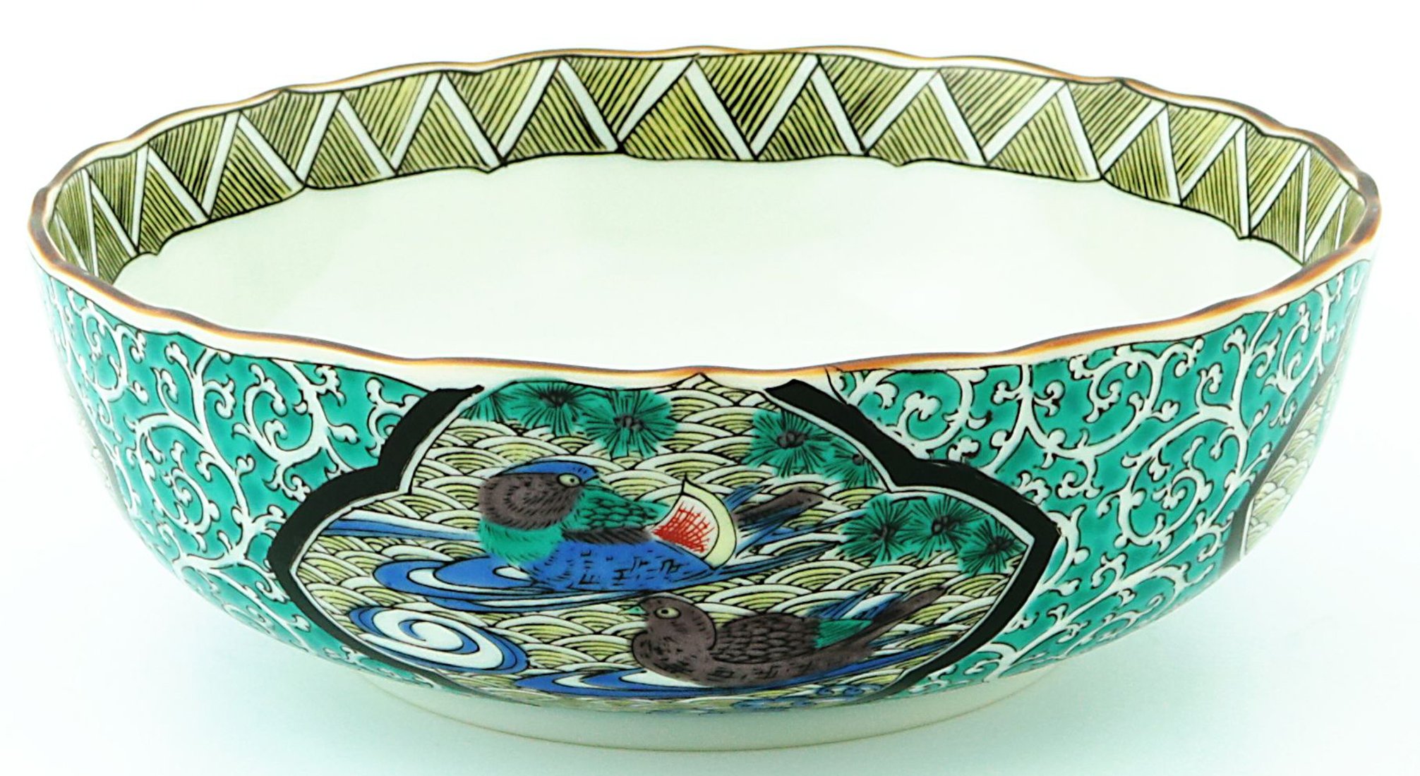 Kutani Ware K4-392 Oshiri Pot No. 5.8