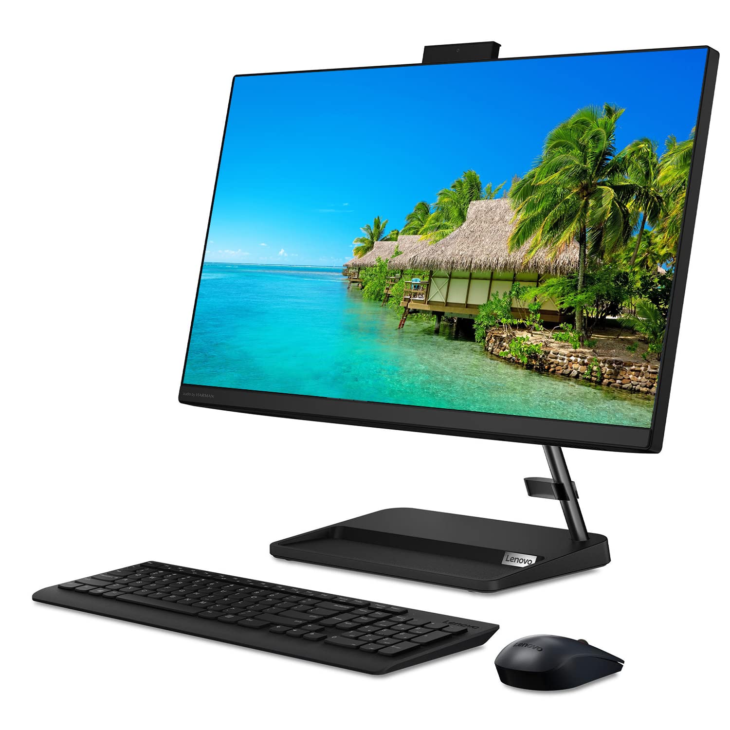 Lenovo IdeaCentre 3 All-in-One Desktop, 23.8" FHD Touchscreen, AMD Ryzen 5 5500U, 16GB RAM, 1TB PCIe SSD, Webcam, HDMI, RJ-45, Wireless Keyboard&Mouse, Windows 11 Home