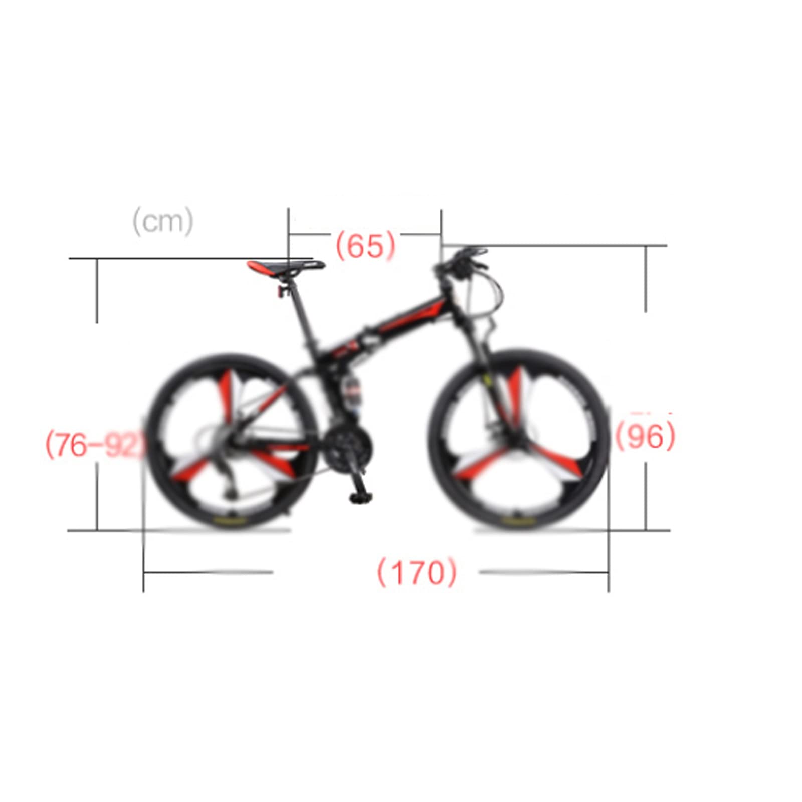 LIANAIzxc Bikes Mountain Bike Folding Variable Speed Cross-Country Double Shock Absorber Soft Tail Racing Bicycle (Color : Red)
