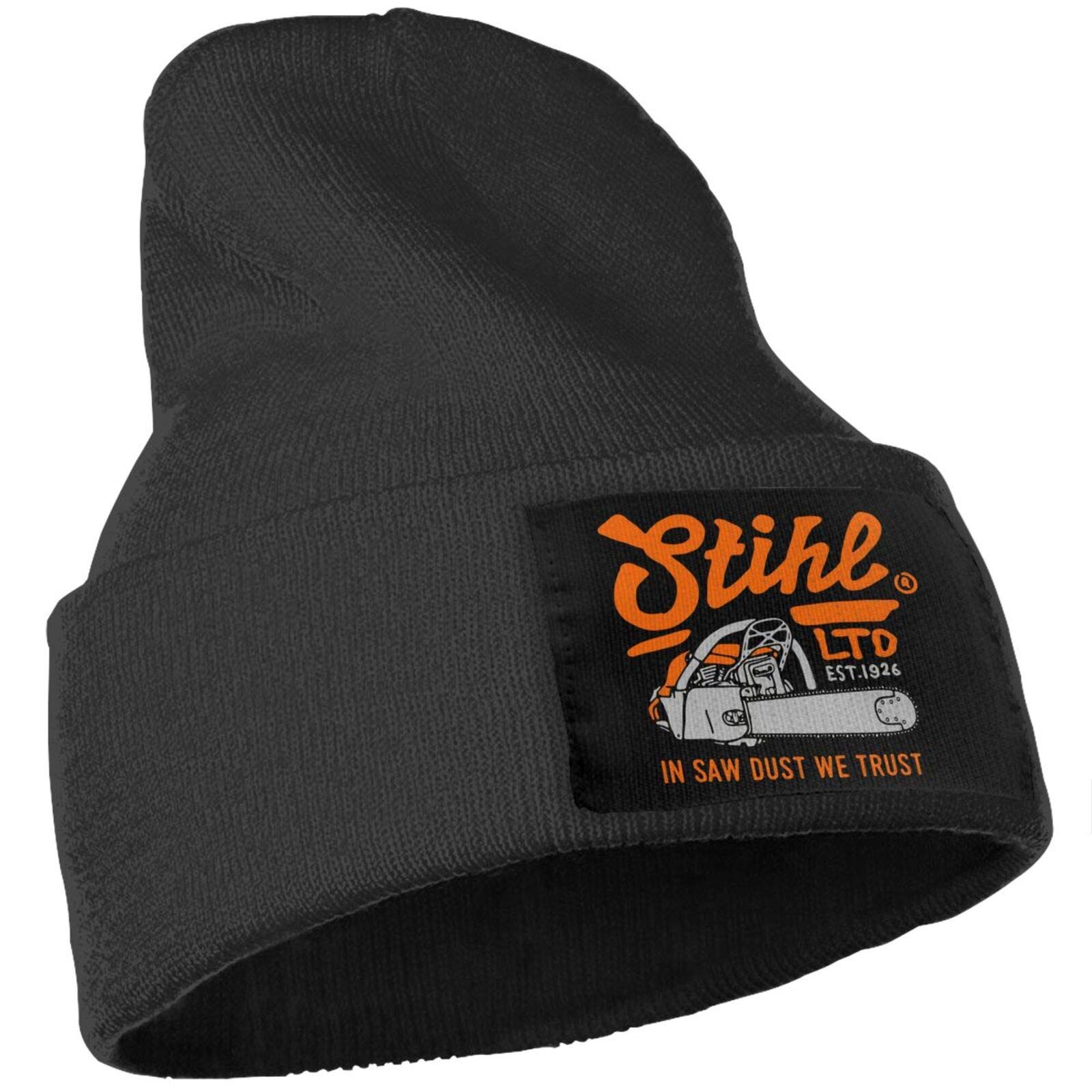 HCHANA Unisex S-t-i-h-l Baggy Fashion Hat Stretchy Knit Cap Lightweight Half Balaclava Teens Gift Black One Size