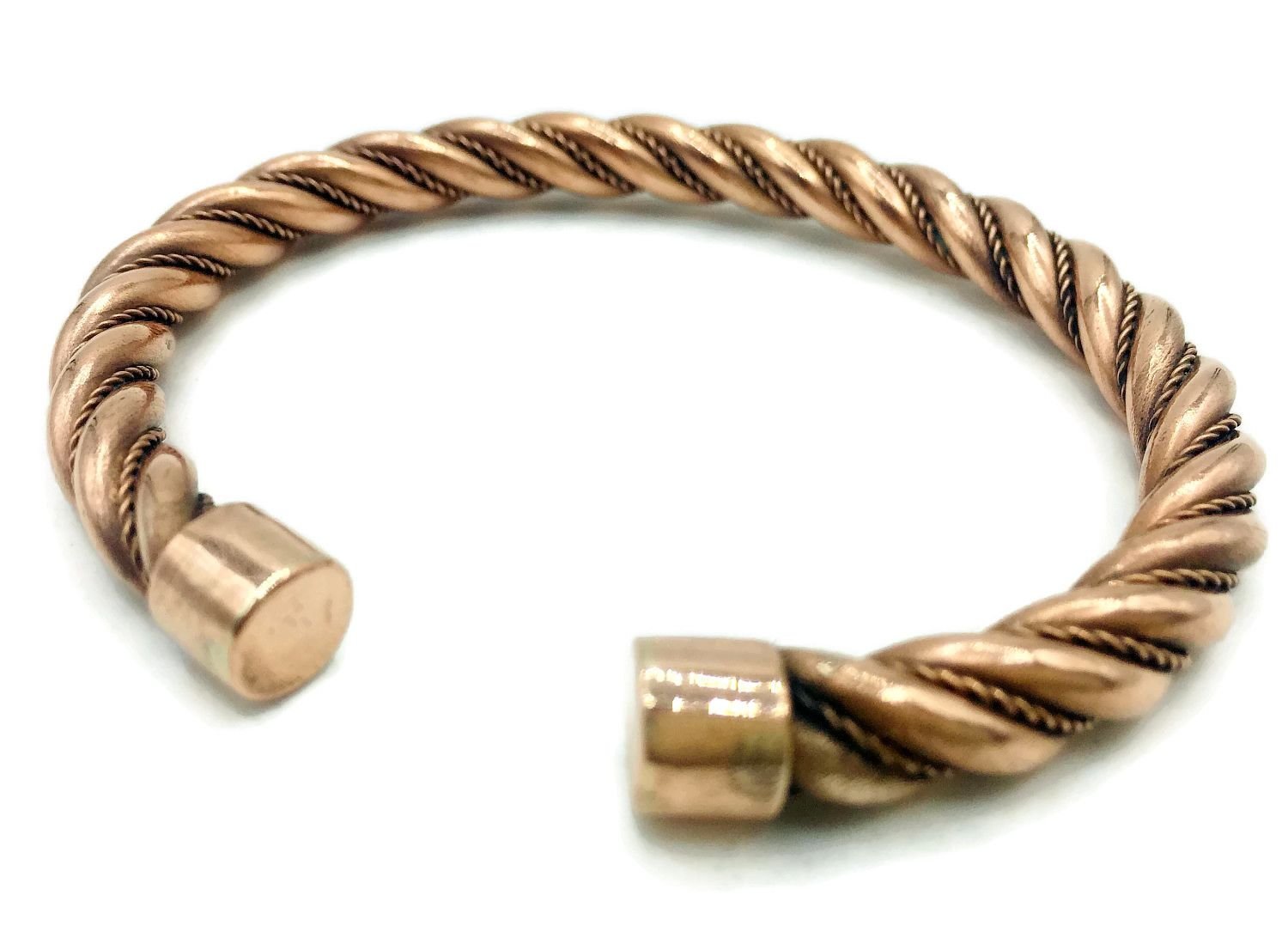 Healing Lama Handmade Traditional Design Twisted Copper Bracelet. 100% Pure Raw Copper Bracelet. (Twisted)