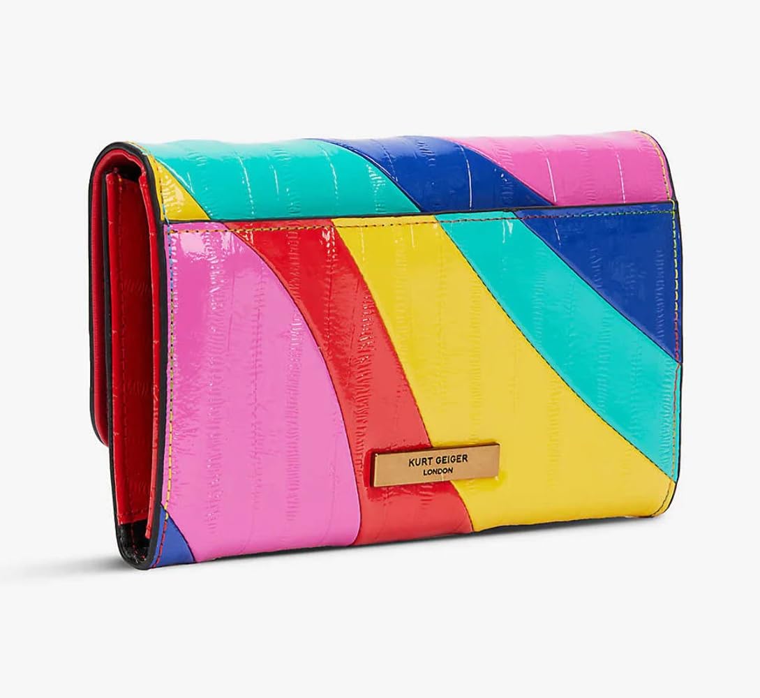 Kurt Geiger London K Stripe Chain Wallet Red Combo One Size