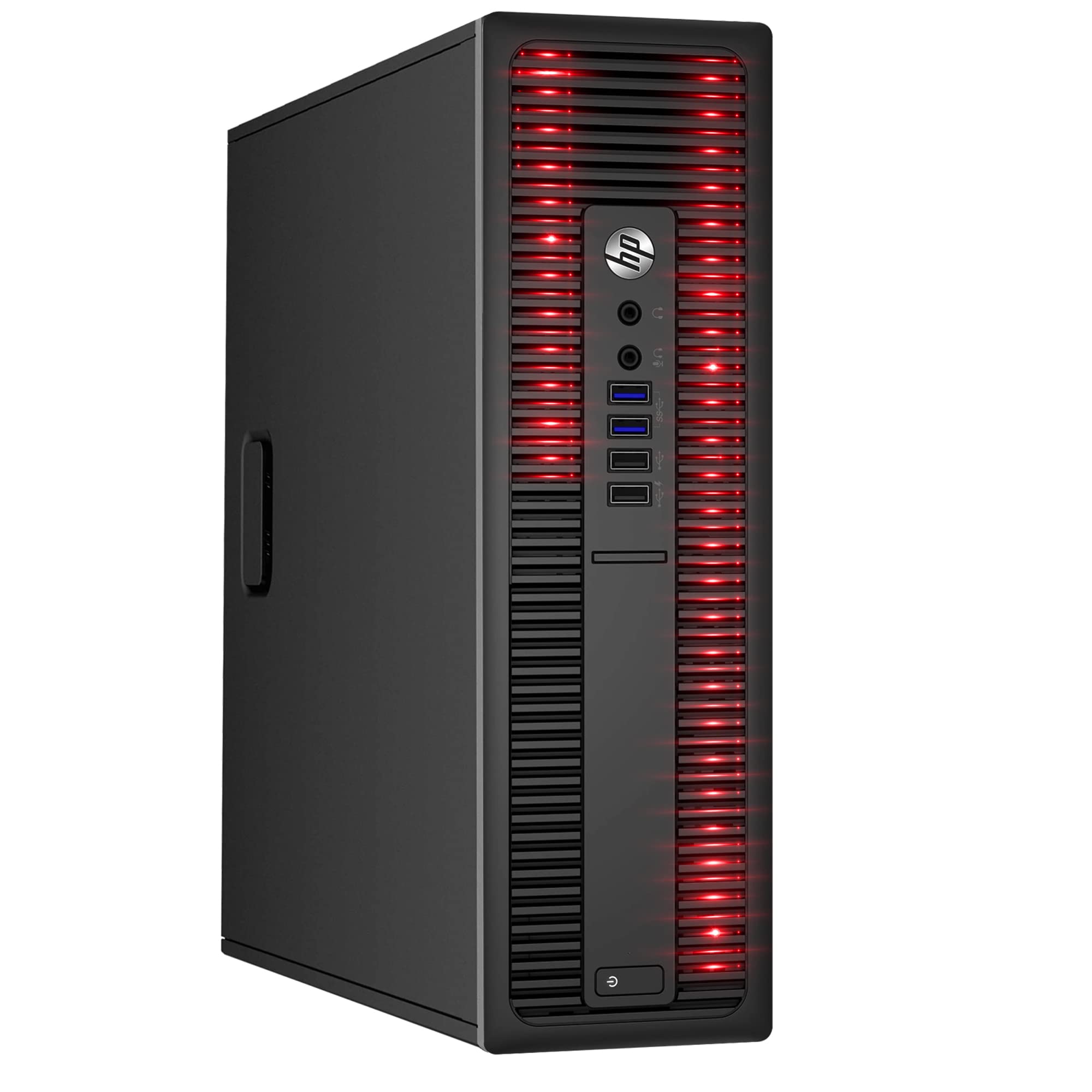 HP Custom Built RGB Lights PC with 24 Inch Monitor ProDesk Desktop Computer Intel Core i5 6500 Quad-Core Processor 16GB RAM 512GB SSD Win 10 Pro Gaming Keyboard & Mouse (Renewed)
