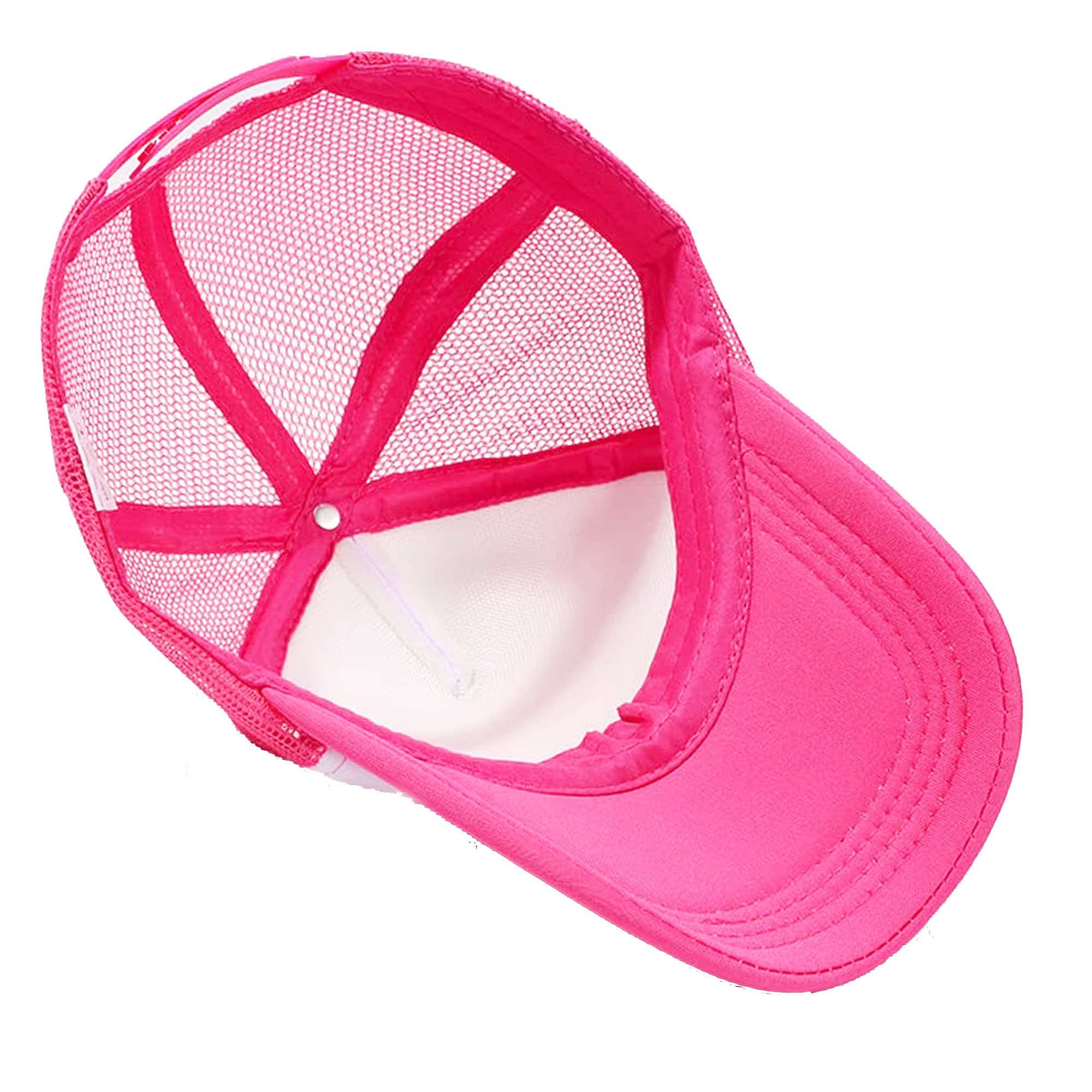 IZUS Women Preppy Trucker Hats,Teen Crown-Foam Mesh-Back Baseball Cap,Men Smiley-Face Adjustable Snapback Dad Hat 22"