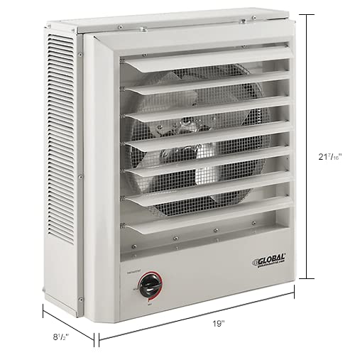 Global Industrial 480V Horizontal or Vertical Downflow Unit Heater, 7.5KW, 3 Phase