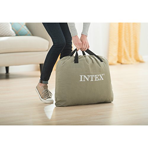 Intex 64417E Comfort Plush Elevated Dura-Beam Airbed with Built-in Electric Pump, Bed Height 22", Queen