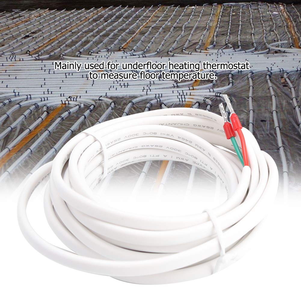 GLOGLOW Thermostat Sensor Probe Thermostat Electric Floor Heating Accessory Cable External Sensor Probe Accessories 3 Meters for Remotes & Thermostats