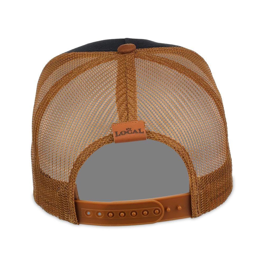 Local Crowns Texas Views 2.0 Trucker Adjustable Snapback Hat Tan