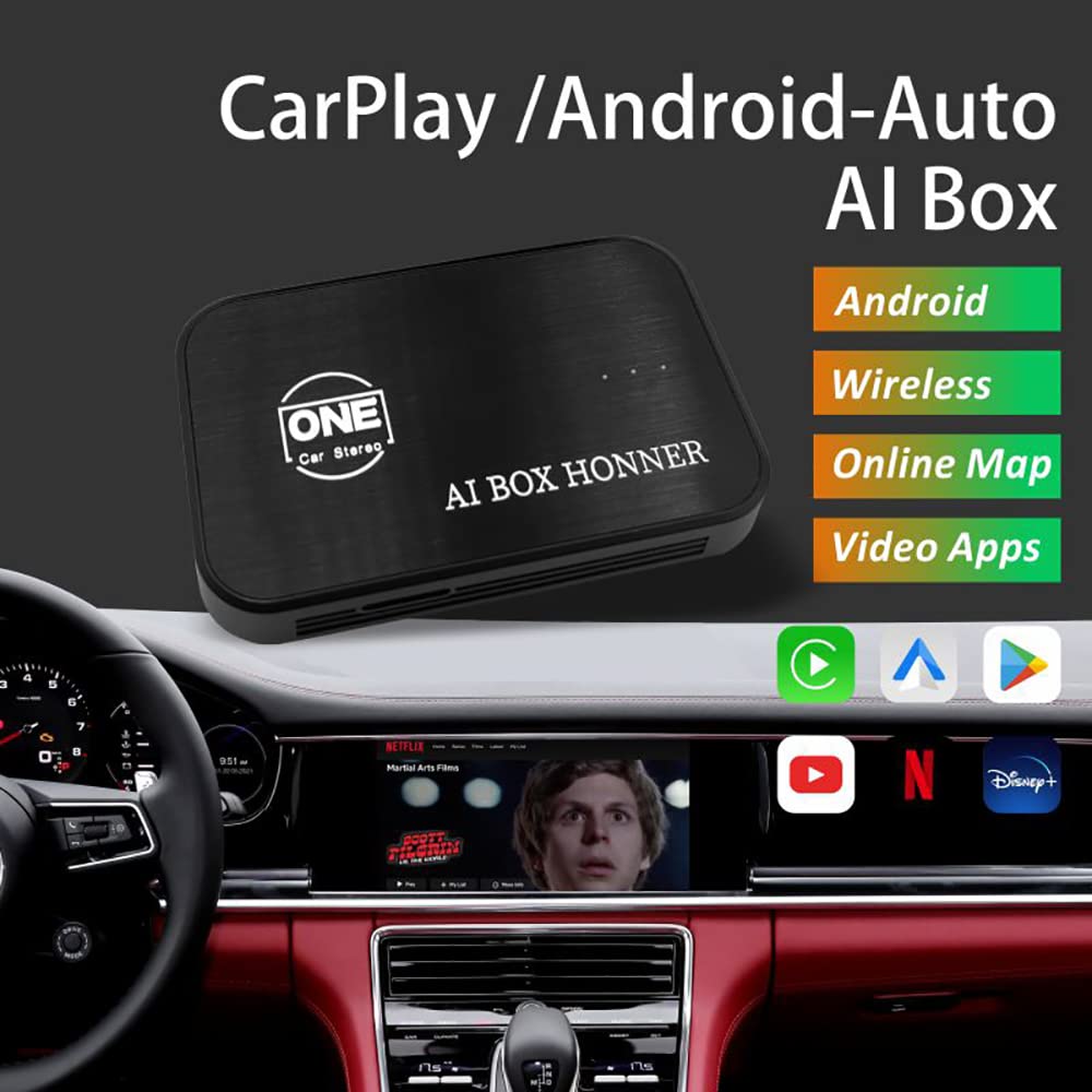 OneCarStereo Android Auto Wireless Adapter Dongle, Wired to Wireless for OEM Wired Android Auto Cars Model, Easy Plug and Play