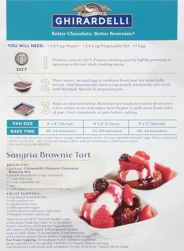 GHIRARDELLI Ultimate Chocolate Premium Brownie Mix, 19 Oz