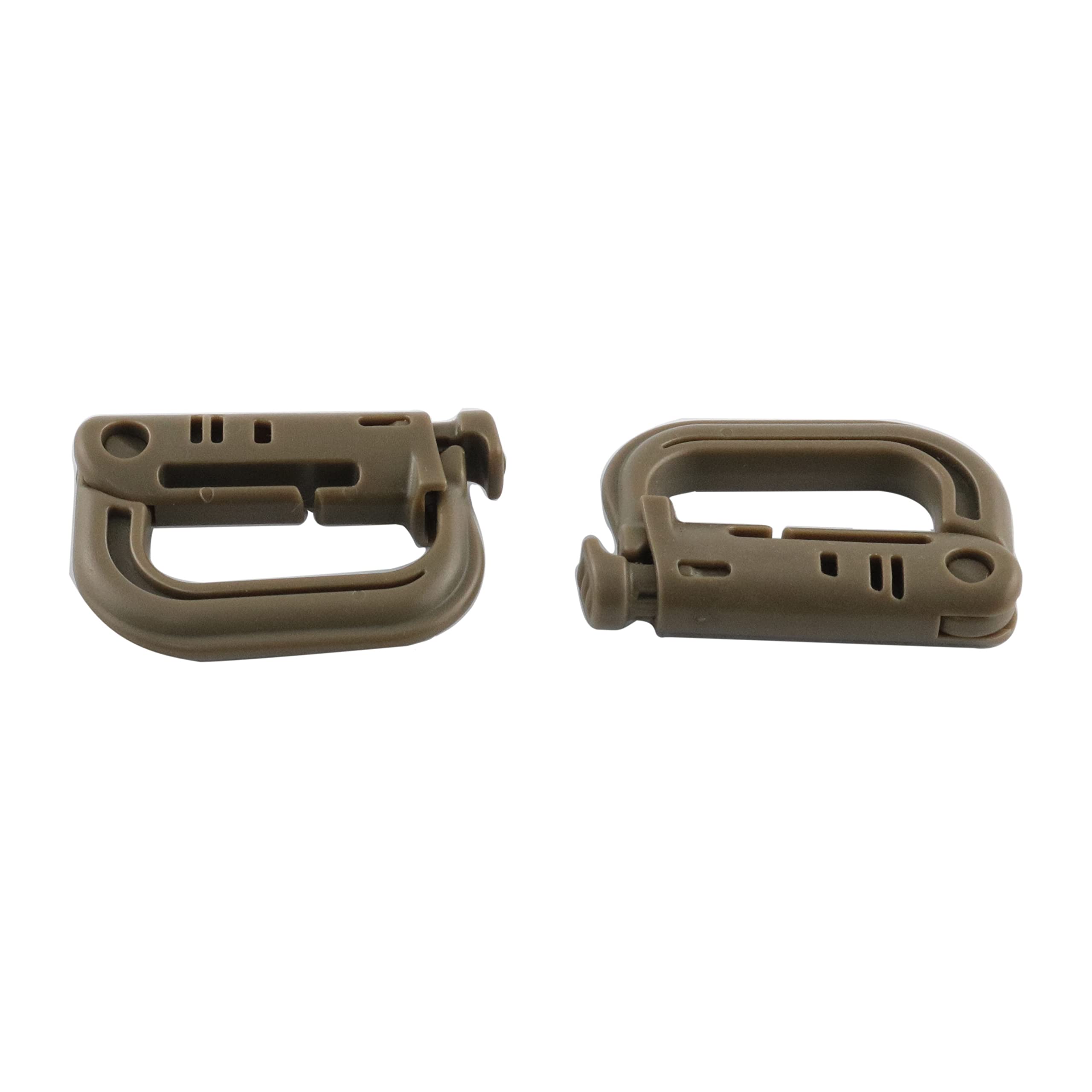 HSCGIN D-Ring 6PCS Gray Plastic Snap D-Ring Clip Keyring Locking Ring Locking Hanging Hook Multipurpose Gear Clip for Molle Webbing