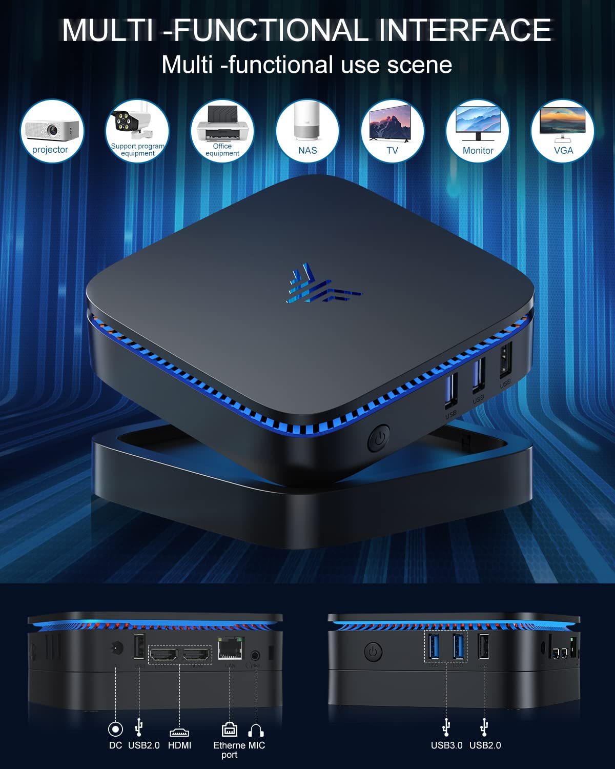 KAMRUI AK1PLUS Mini PC,12th Intel Alder Lake- N95 up to 3.4 GHz,16GB RAM+1TB M.2 SSD,Mini Computer Windows 11 Pro, Support 2.5" SSD (up to 2TB),WiFi 2.4G/5G,BT 4.2,4K, Business, Home, Office