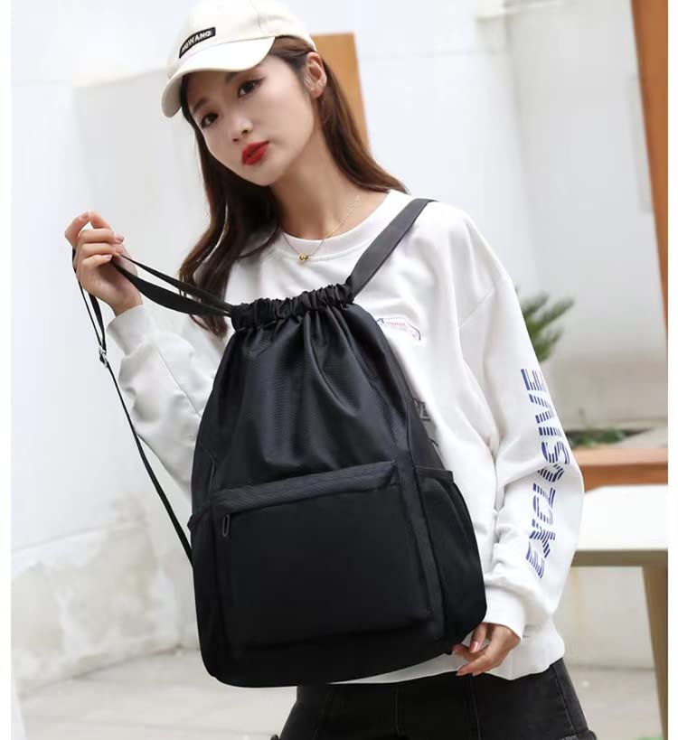 Geboldil Embroidered drawstring pocket Sports fitness bag Personalized waterproof shopping leisure backpack