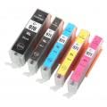 Hilitand Multi Colors Ink Cartridge Replacement Inkjet Cartridge for Office Printing Photos, Test Papers and Documents (BK BK C M Y 5 Colors)