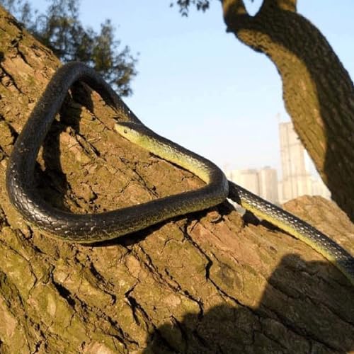 GYORI Realistic Fake Snake Toy with Vivid Scales for Pranks and Entertainment - 1.28m Length