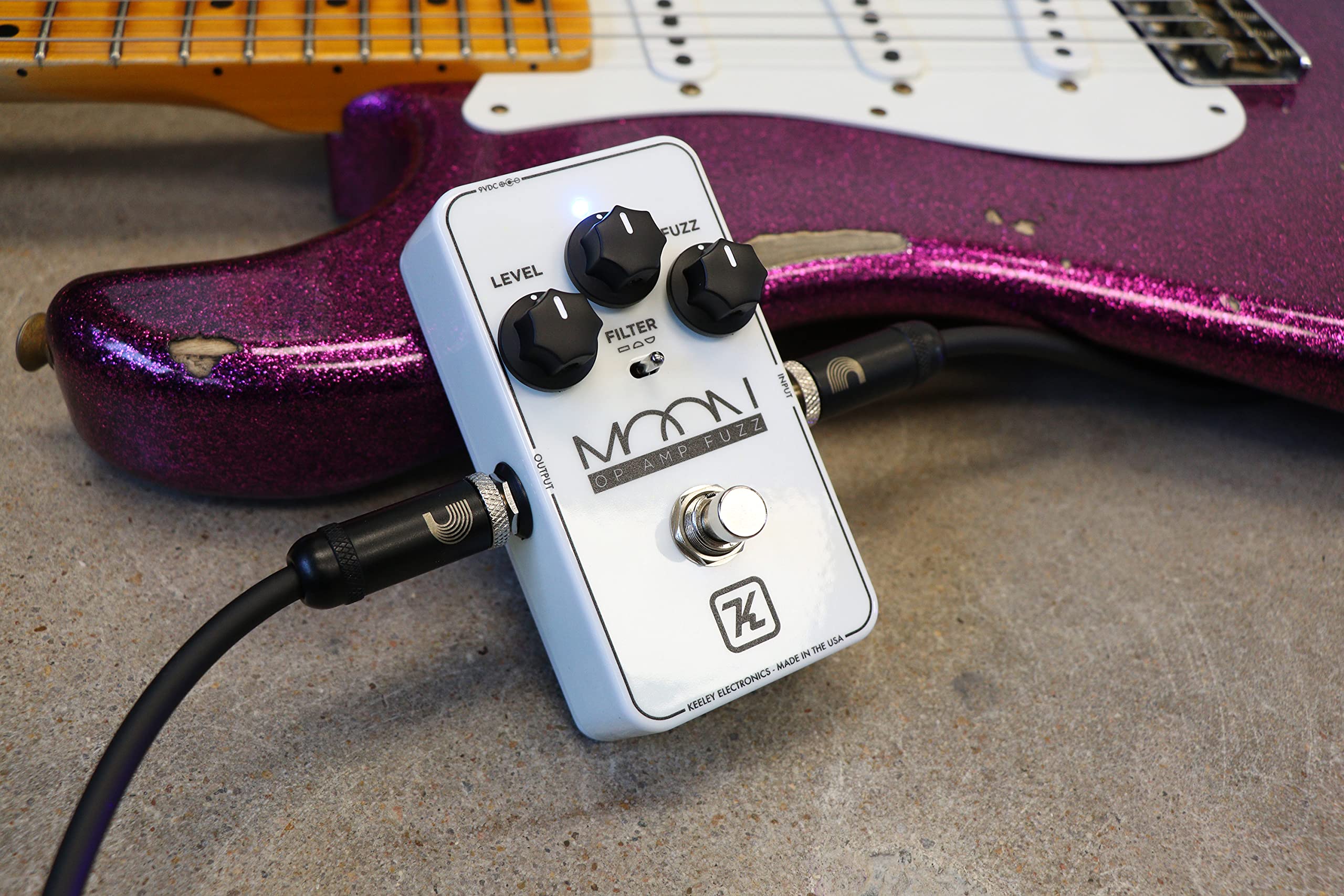 Keeley Moon Glow Op Amp Fuzz Pedal, White