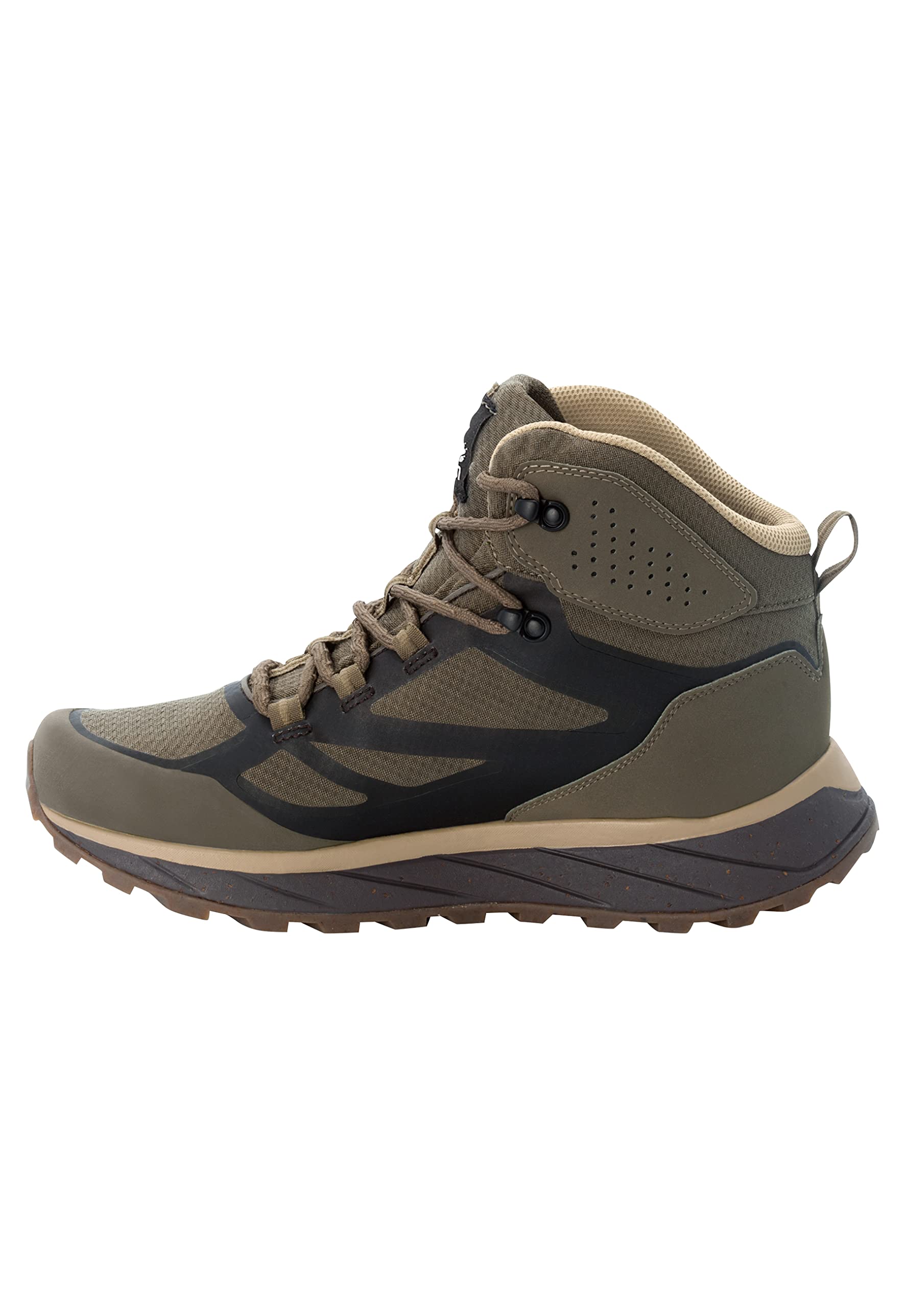 Jack Wolfskin Men's TERRAVENTURE Texapore MID M Hiking Shoe, Brown/Beige, 11.5