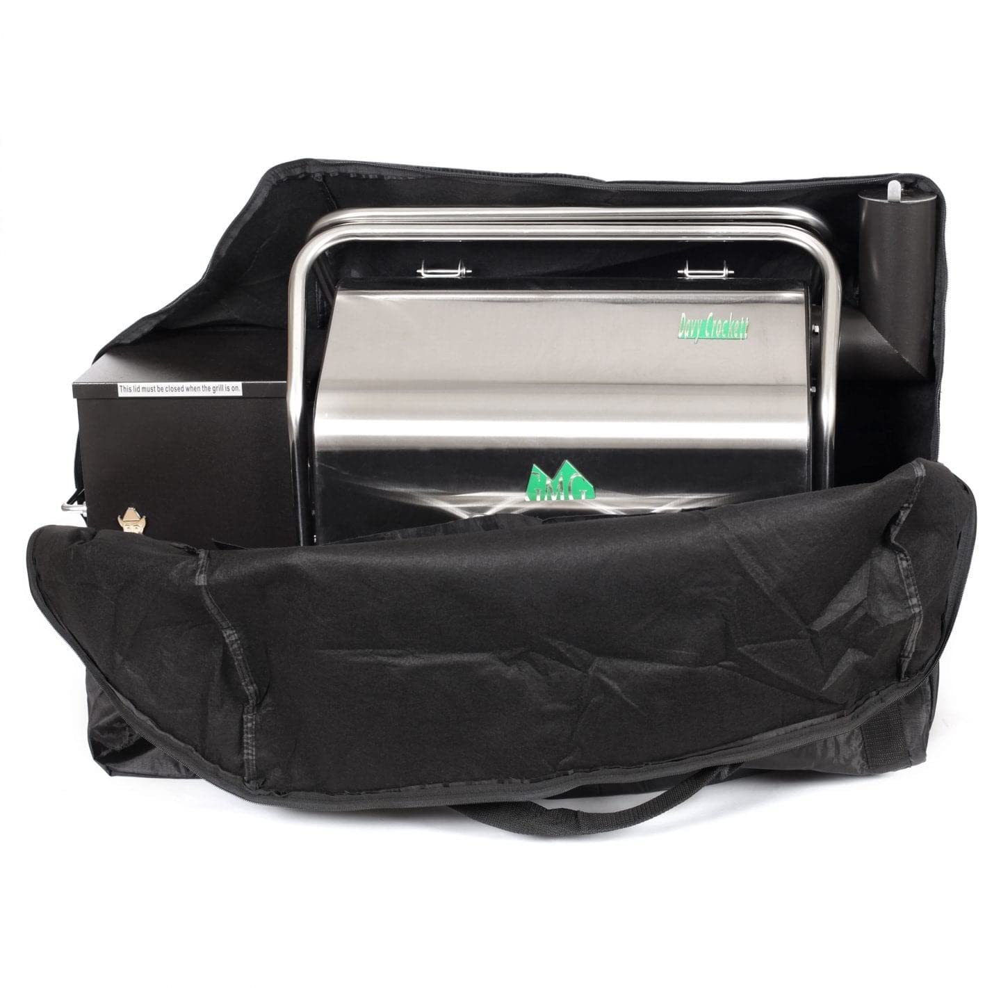 Green Mountain Grills GMG-6014 Weatherproof Tote Bag with Zippers and Velcro for Davy Crockett Portable Pellet Barbeque Models, Black