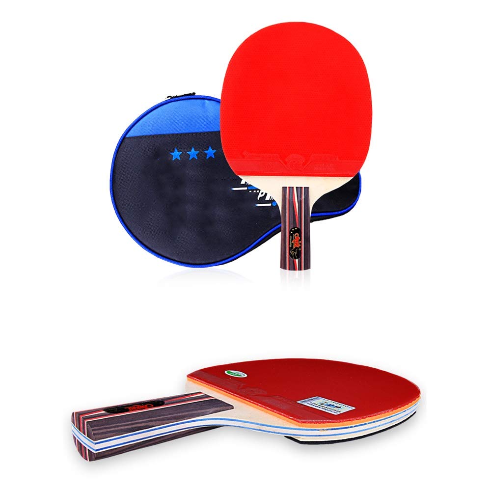 Hewen-Ping Pong Set 3-Star Pingpong Paddle Table Tennis Racket Outdoor and Indoor Ping Pong Bat Set with 1 Rackets and Racket Case Table Tennis Bat (Size : Short)