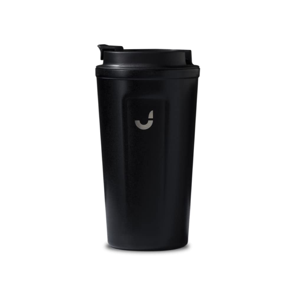 JOYSEN 17 oz Insulated Mug with Spill Proof Lid, Keeps Beverages Hot or Cold for Hours, Ideal for Commuters, Reusable Stainless Steel, Double Wall (Black)