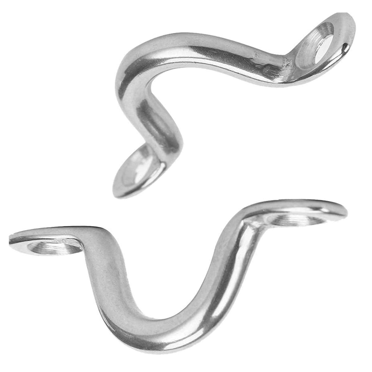 HUA 20 Pcs 316 Stainless Steel Bimini Boat Top 4mm Pad Eye, Eye Straps, Tie Down, Kayak Deck Loops, Tie Down Anchor Point, for footman's Loop for Kayak Canoe Rigging