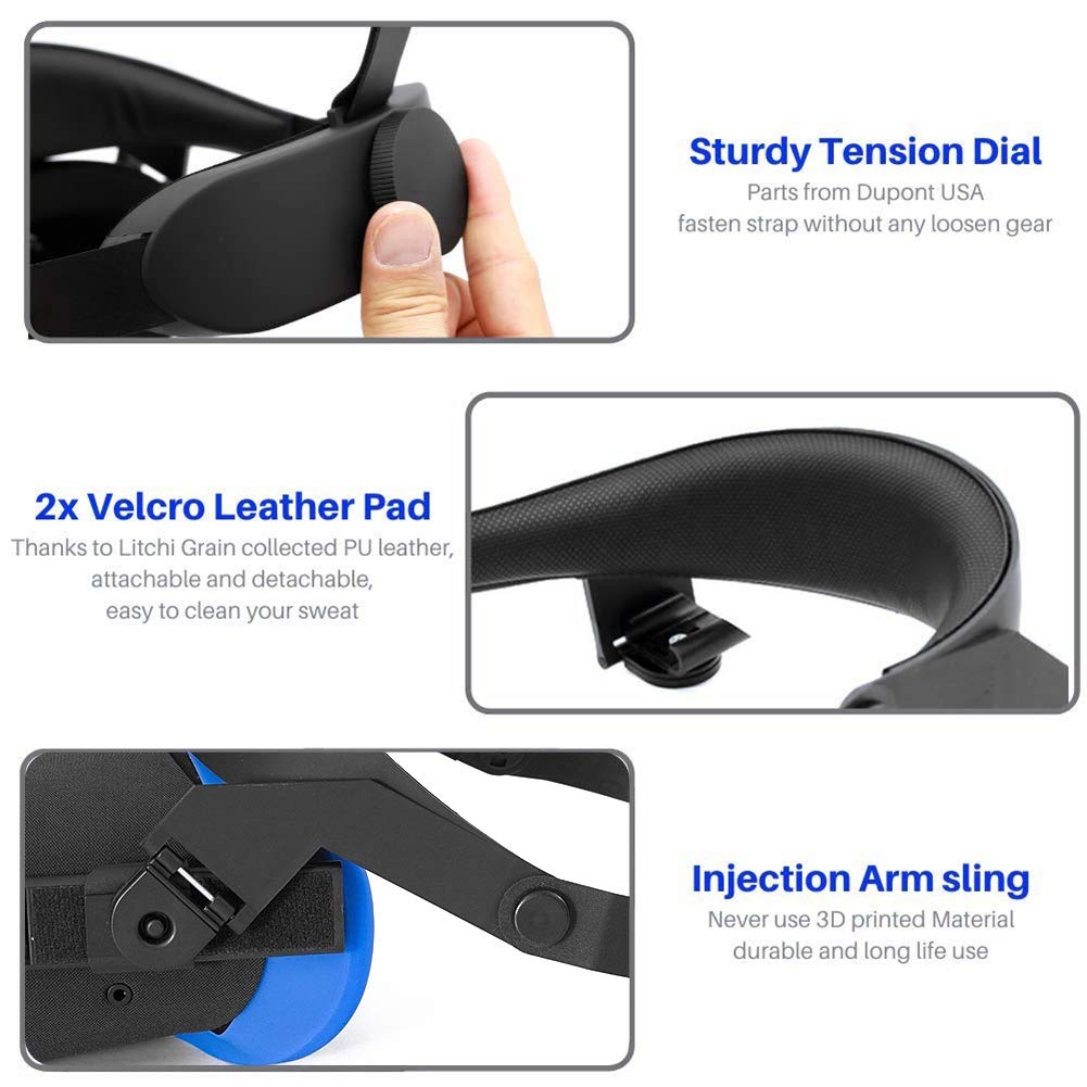 Jteyult Head Strap for Quest Halo Strap, Comfortable and Adjustable, Ergonomic Virtual Reality Accessories