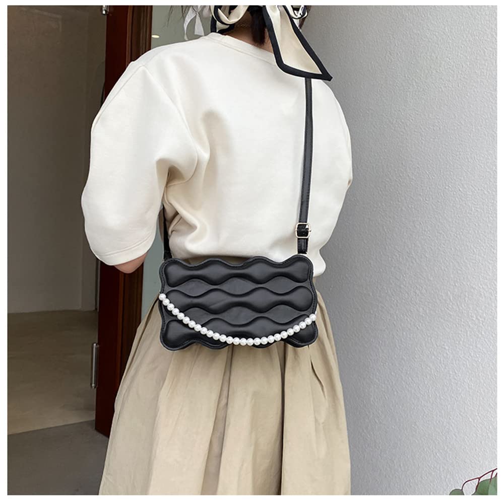 Little Girls Women Handbag Crossbody Wallet Purses Casual Messenger Shoulder Bag with Top Handle Clutch Handbag (Rectangle White)