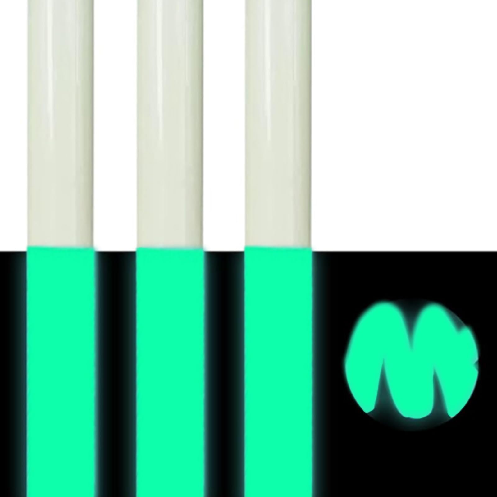 Glow in Dark Puff HTV Heat Transfer Vinyl White, 3D Puff Heat Transfer Vinyl, Neon Green Iron on Vinyl, Color Changing White Flocking Vinyl Heat Transfer 3 Sheets 12”X10”