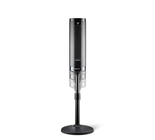 Lasko Elevation 42”-54” Adjustable Height Pedestal Tower Fans for Home, 31 ft/s Airflow, Quiet 28 dB on Low, 90° Oscillation, 12 Hour Timer, Remote Control, Black, EST100