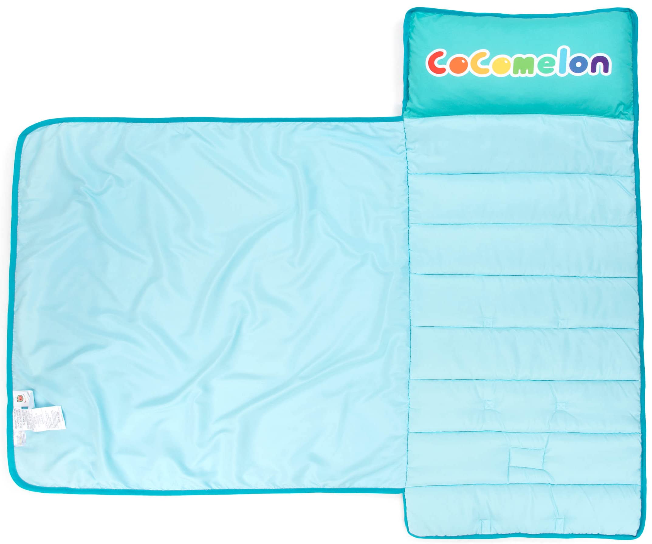 Jay Franco CoComelon Ready for Bed Nap Mat – Built-in Pillow and Blanket Features J.J. - Super Soft Microfiber Kids'/Toddler/Children's Bedding, Ages 3-7