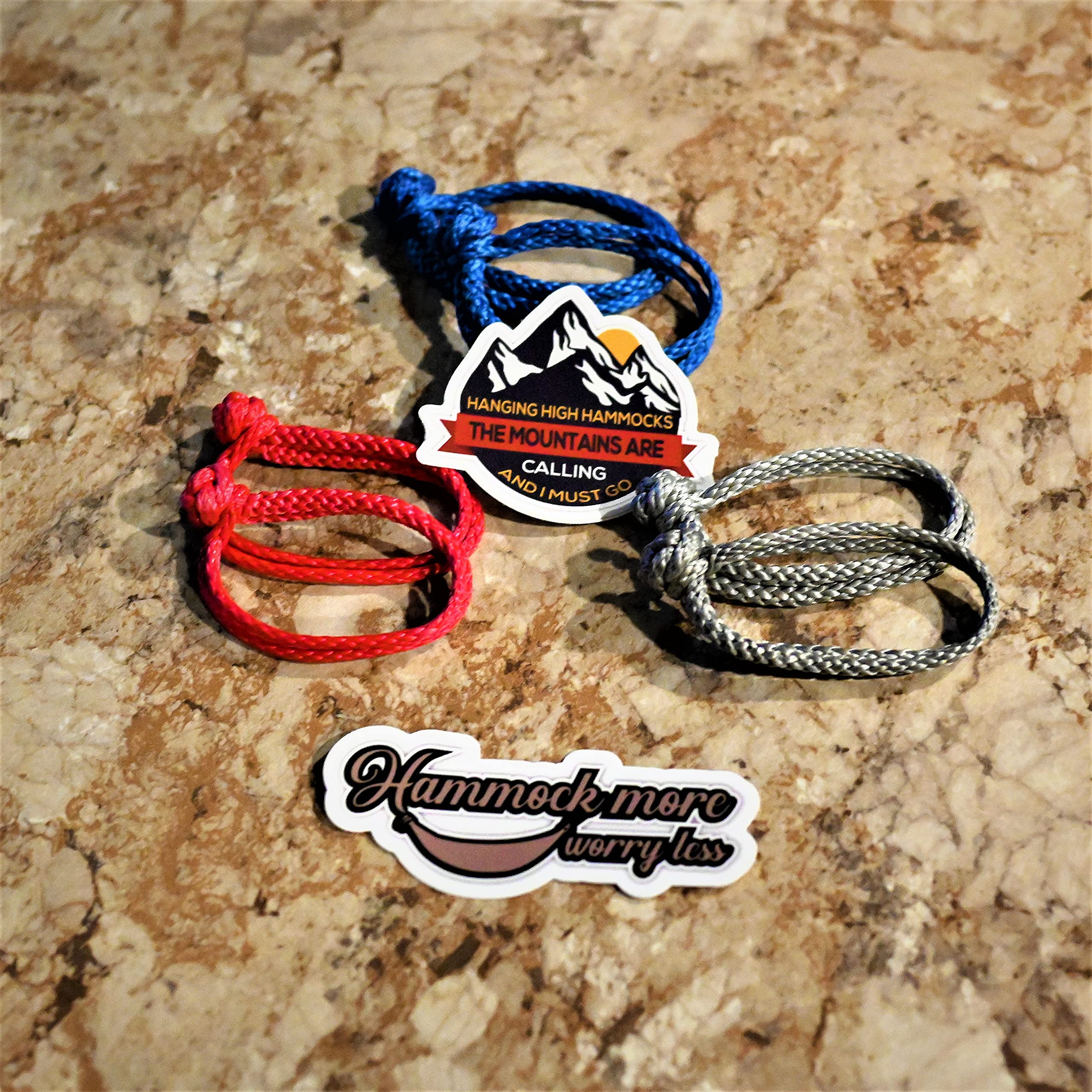 Hanging High Hammocks | 74 Amsteel Soft Shackle 3 inch with Free Sticker | for Hammock Camping, Backpacking, Travel, Keys and More