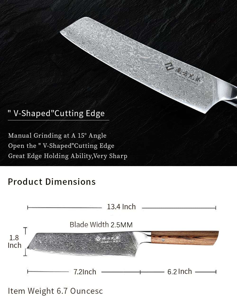 Kitchen Chef's Knife 8 Inch Professional High Carbon Super Sharp VG10 Damascus Super Steel Cooking Knife Luxury Gift Box Non Slip Wooden Handle