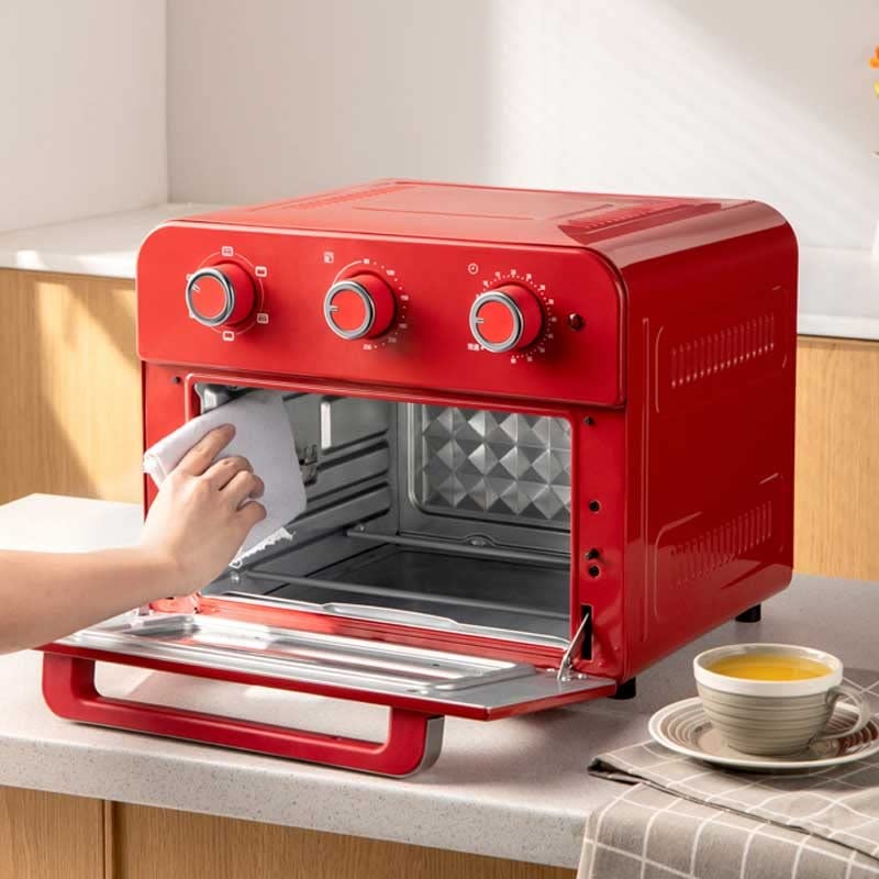 Guyana Electric mini oven multi-function hard with time broil includes baking pan and rack toaster pizza