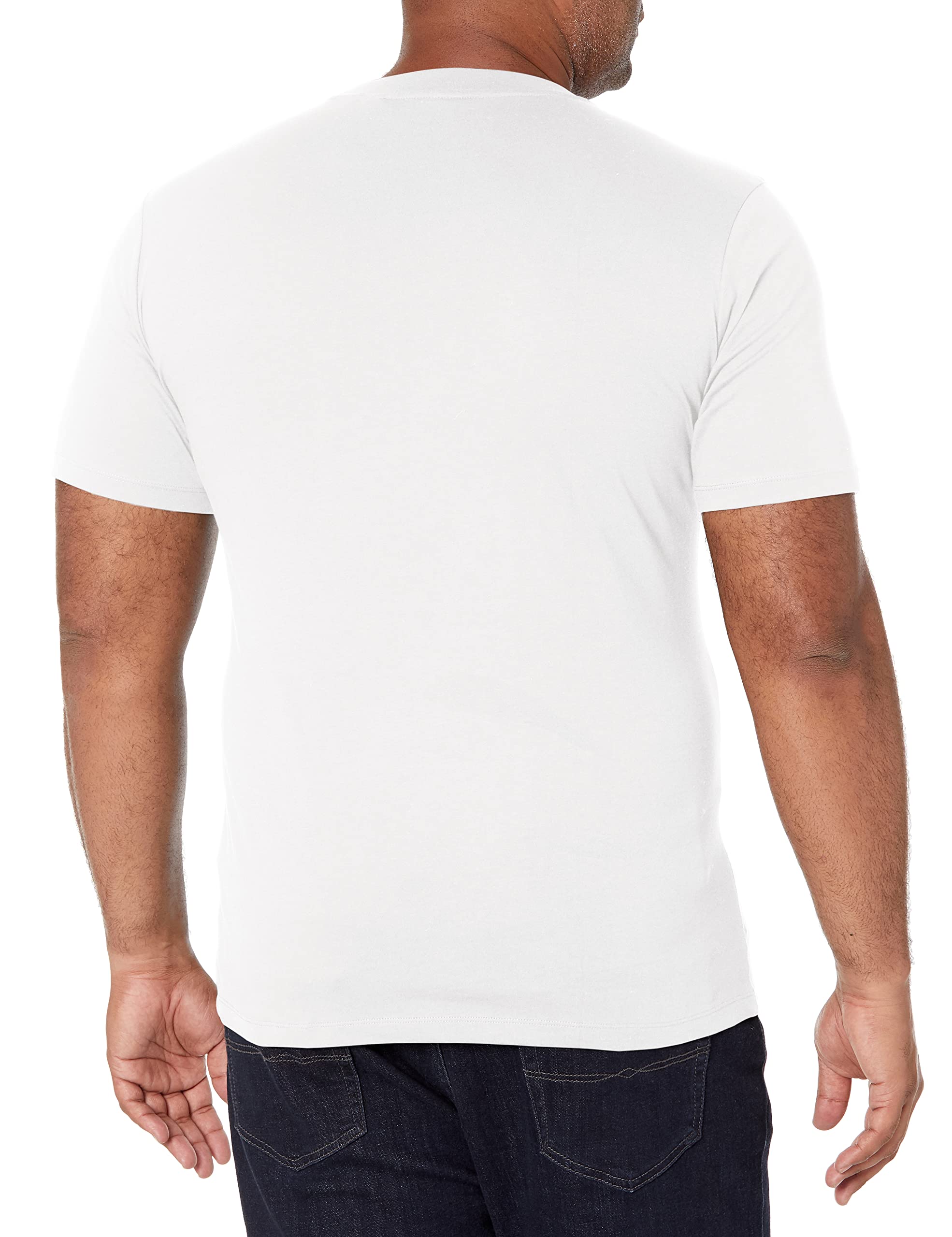 HUGO Boss Mens Dolive Crew Neck Logo Box Jersey T-Shirt T Shirt, White Chalk, Large US