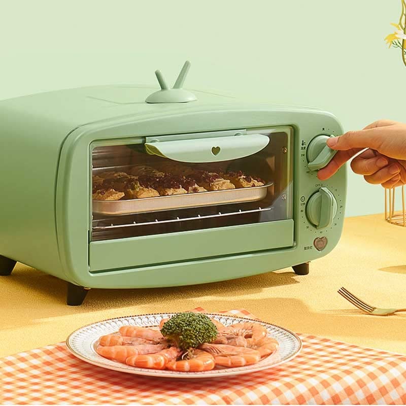 Guyana Mini Household Electric Oven Multifunctional Pizza Cake Baking Oven With 60 minutes Timer Stainless Steel Toaster 2 Layers
