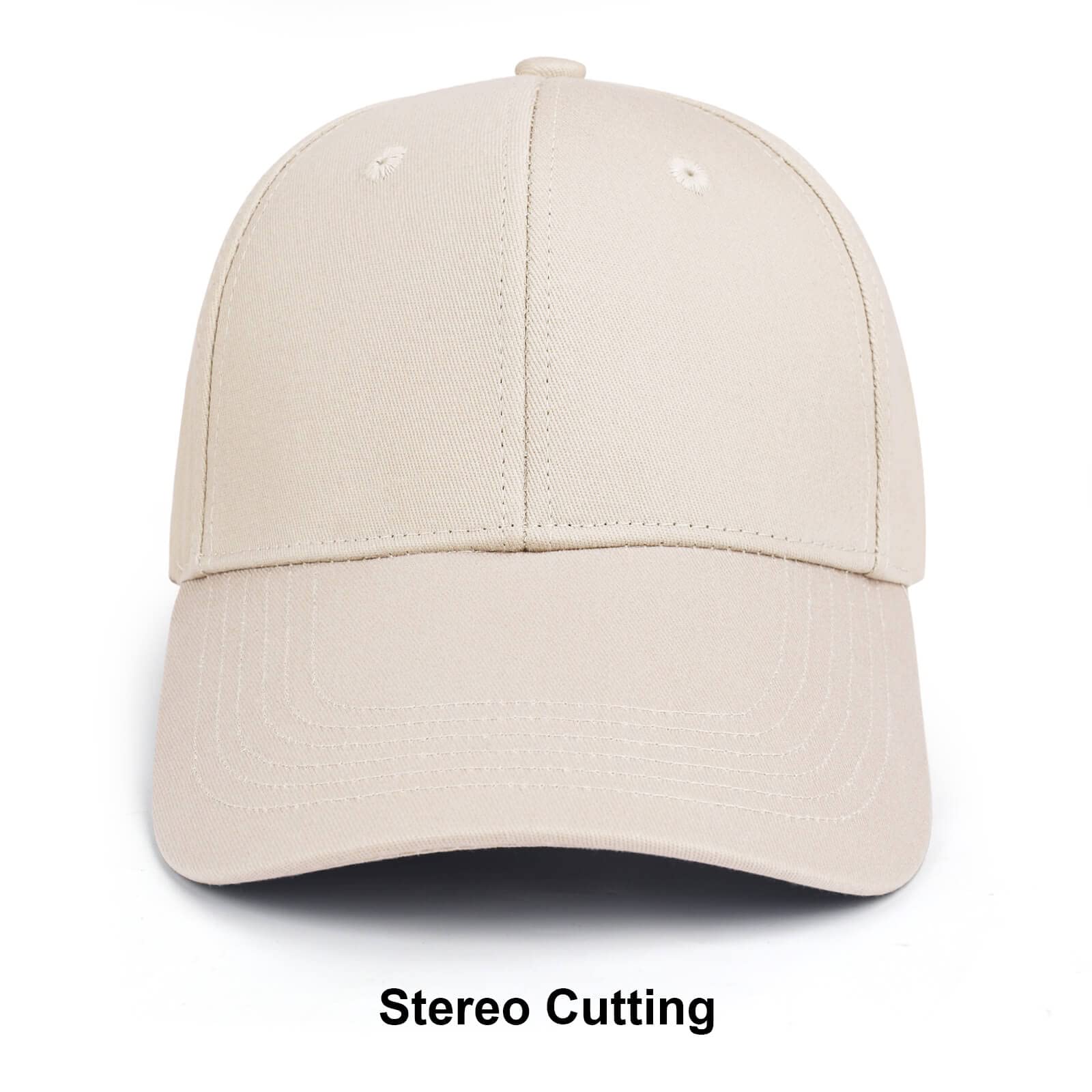 Long Bill Cap for Men Women 4.3" Extra Long Baseball Cap, Cotton Long Visor Hat Adjustable Outdoor Long Brim Fishing Sun Hat (Beige)