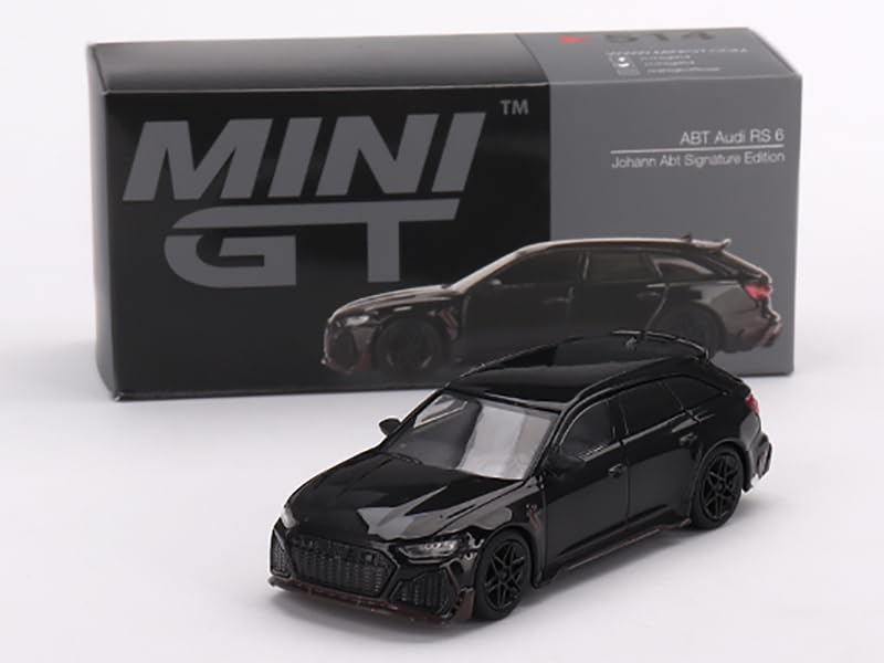 RS6 ABT Black Johann ABT Signature Edition Limited Edition to 2400 Pieces Worldwide 1/64 Diecast Model Car by True Scale Miniatures MGT00514