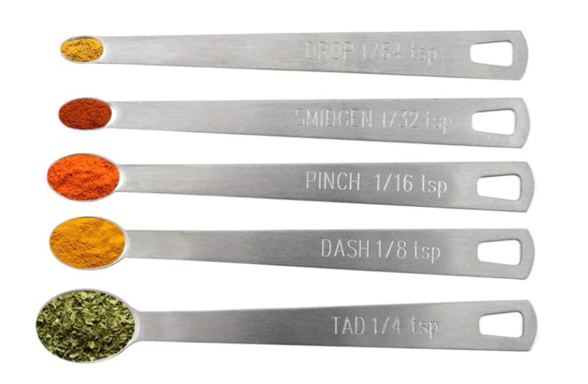 LIUSM Mini Measuring Spoons Set,Stainless Steel Measuring Spoons Set (Set of 5)
