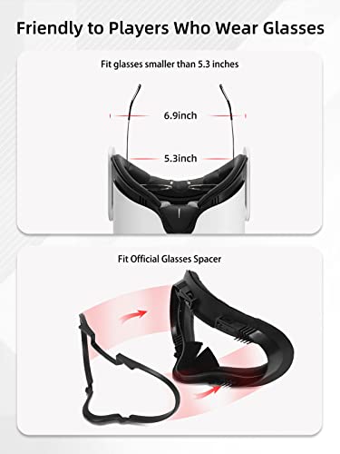 Long Stick Handle Bracket and Five Piece Set VR Face Interface Support for Quest 2