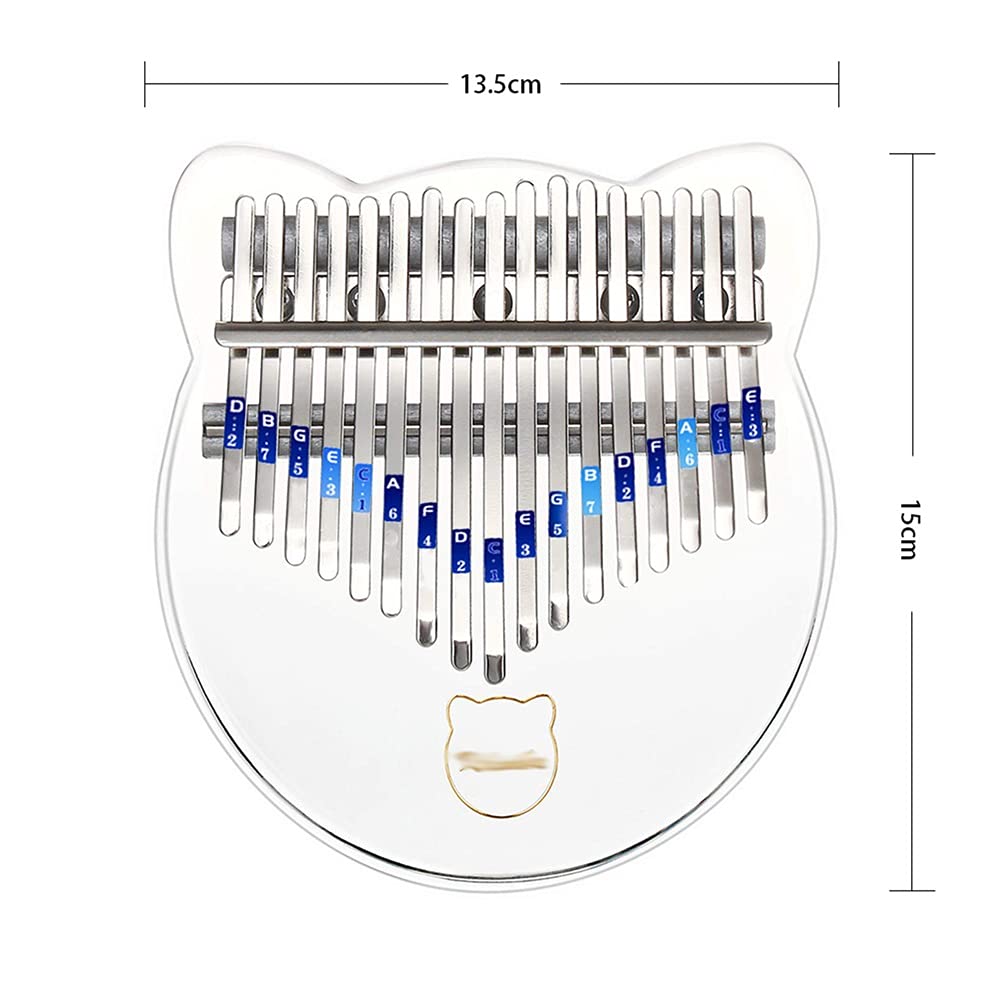 KXDFDC 17 Keys Kalimba Transparent Crystal Thumb Finger Piano Musical Instruments Musical Enjoyable Instrument Supplies