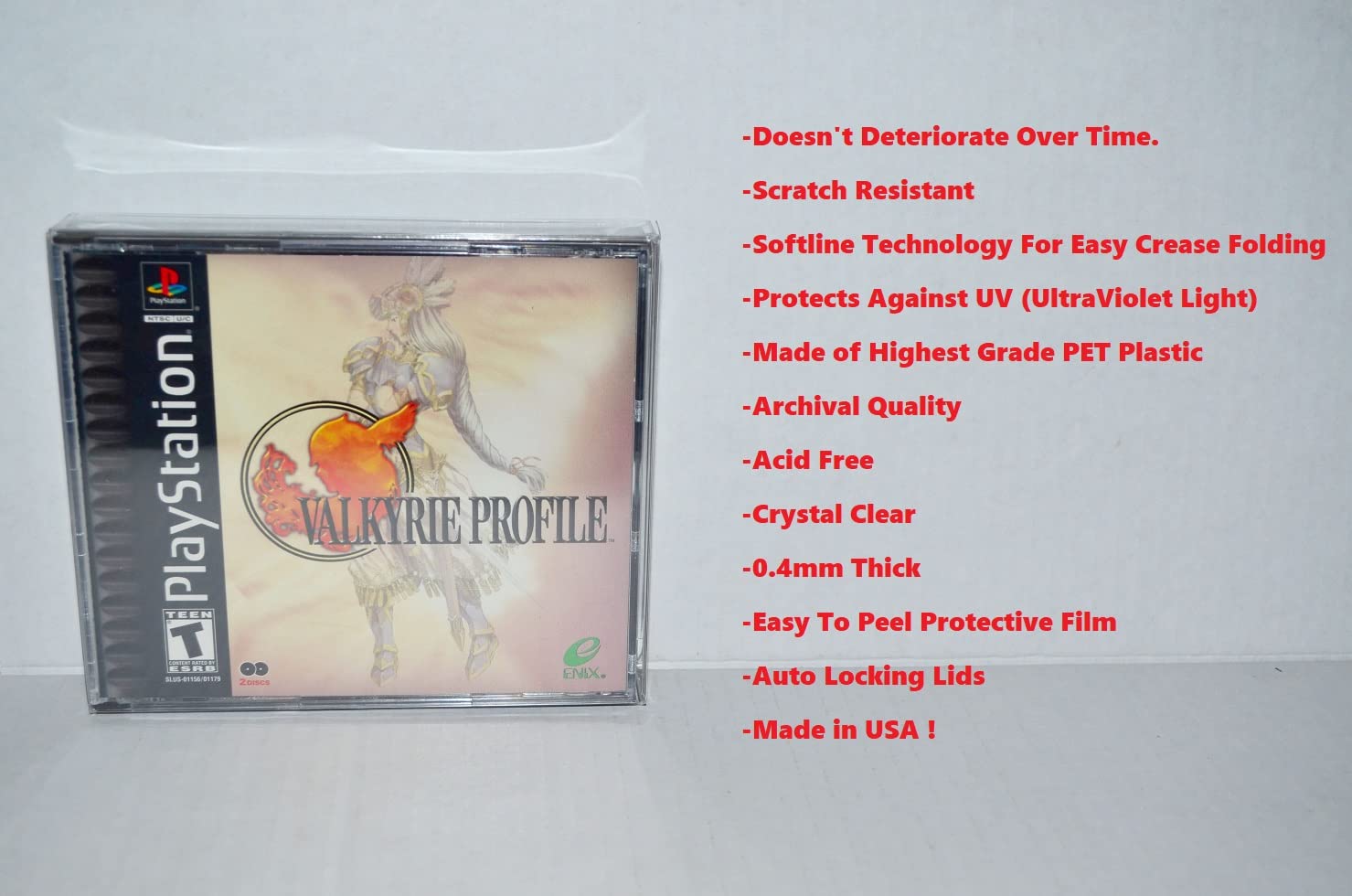LOKI Premium Dual Double 2-4 Discs Video Game Protector Plastic Cases Display Sleeves Compatible with: Sony PlayStation 1 PS1 | Music Double 2-Discs Sets| 10 Pack