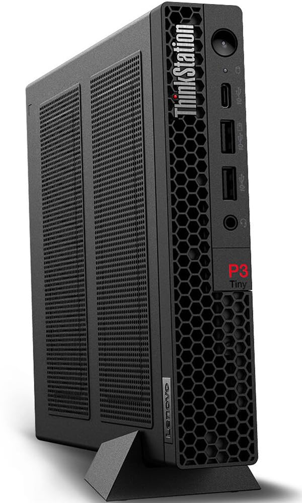 Lenovo ThinkStation P3 Tiny WiFi Business Mini Desktop (Intel i7-13700T 16-Core, 16GB RAM, 512GB PCIe SSD, T1000, Bluetooth, HDMI, USB 3.2, Black, Win 11 Pro) with Hub