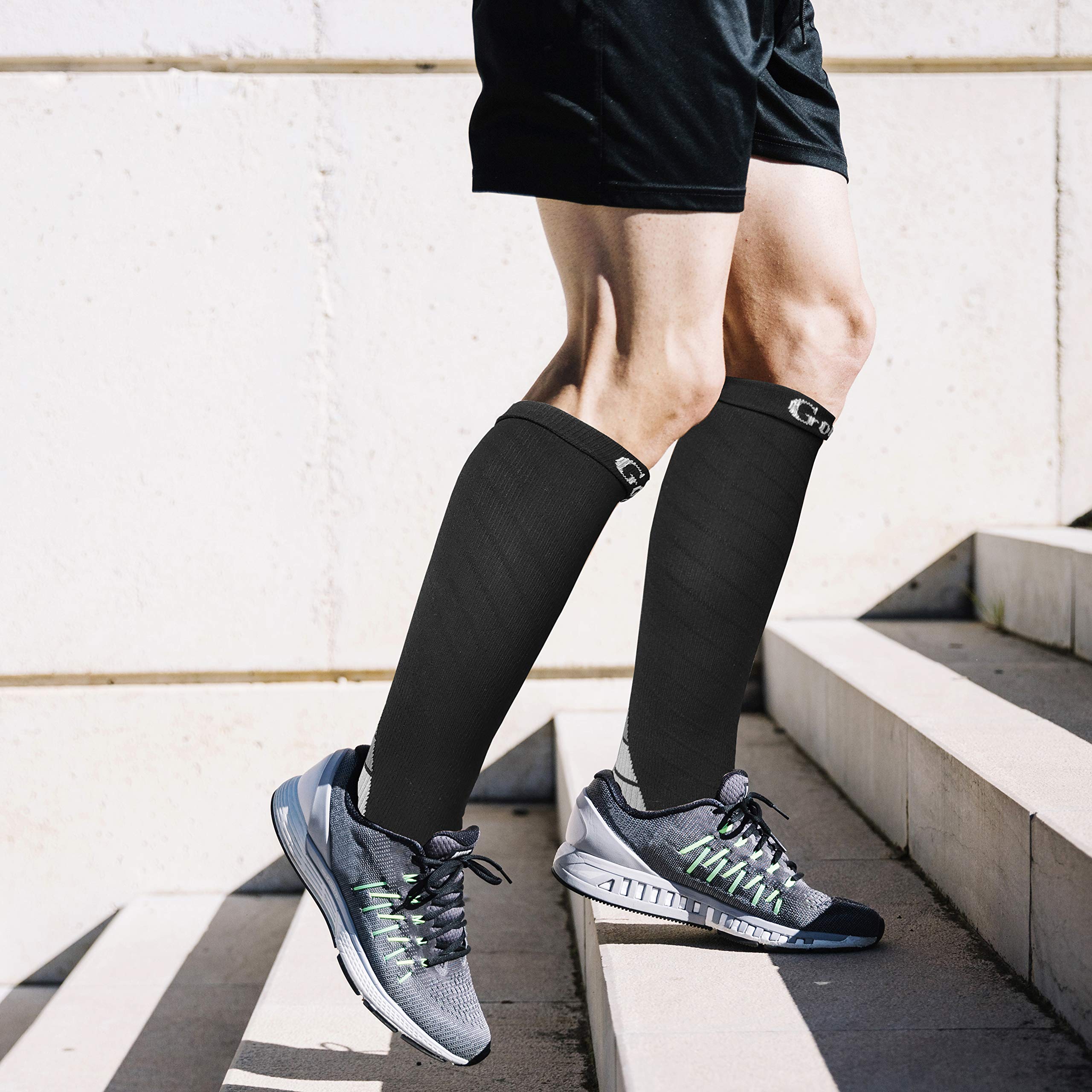 gonicc Professional Compression Socks for Men & Women (20-30 mmHg), Medical Stockings Support Circulation, Recovery β Best Graduated Athletic Socks for Nursing,Volleyball Protective Gear Ankle Guards