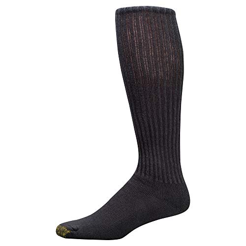 Gold Toe Men's Ultra Tec Performance Over The Calf Athletic Socks, 3-Pack, Black, Shoe Size: 6-12.5 (2 PK 6 PAIRS), Black)