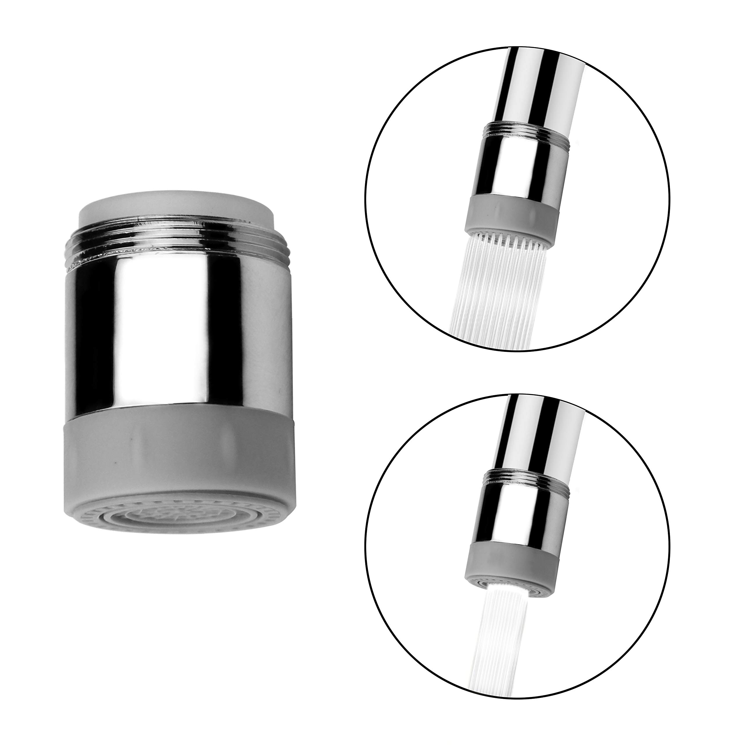 YOO.MEE Faucet Aerator with Dual- function 2 flow Spray, Chrome