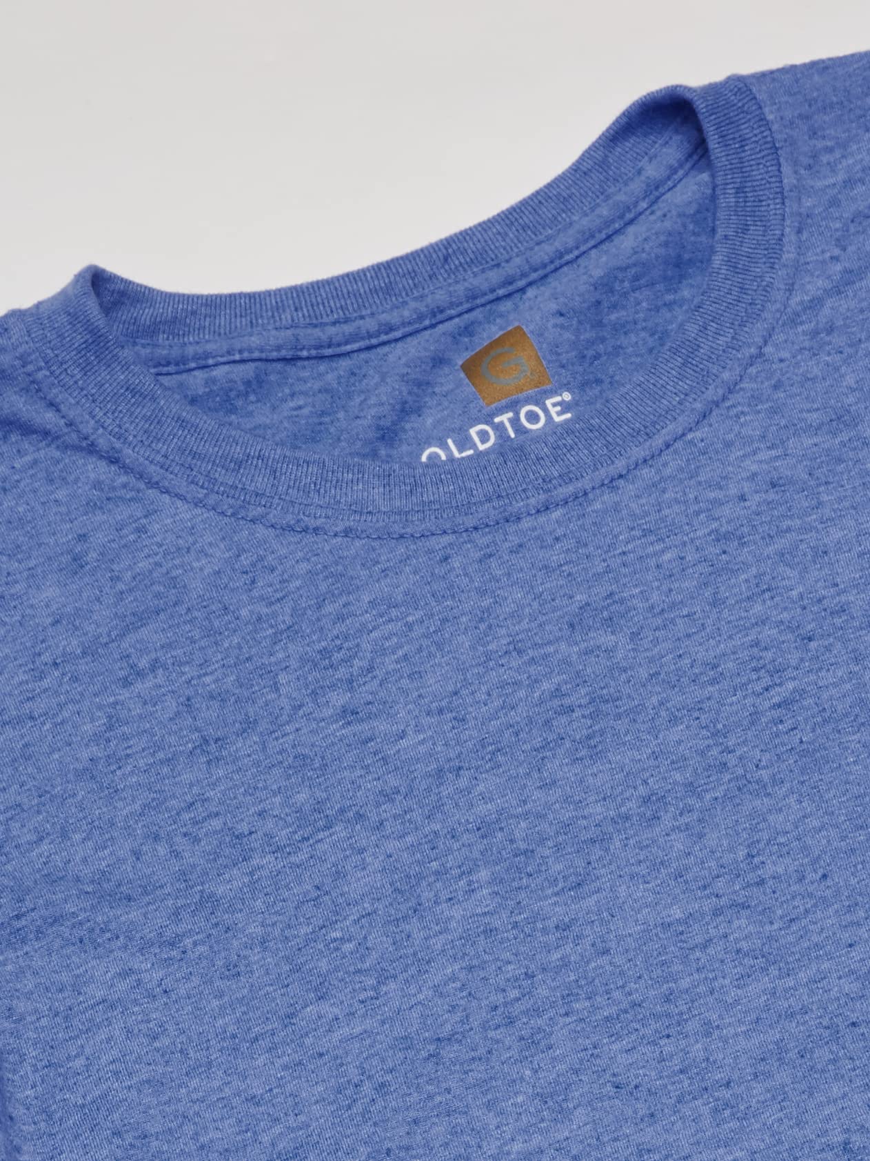 GOLDTOE Men's Crew Neck T-Shirt, Heather Royal, Small