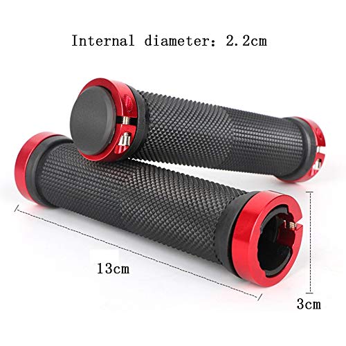 HAOZHAO 2pcs/1 Pair MTB Road Cycling Bicycle Handlebar Cover Grips Soft Rubber Anti-Slip Quality Bike Accessories Handle Grip Lock Bar (Color : Blue)